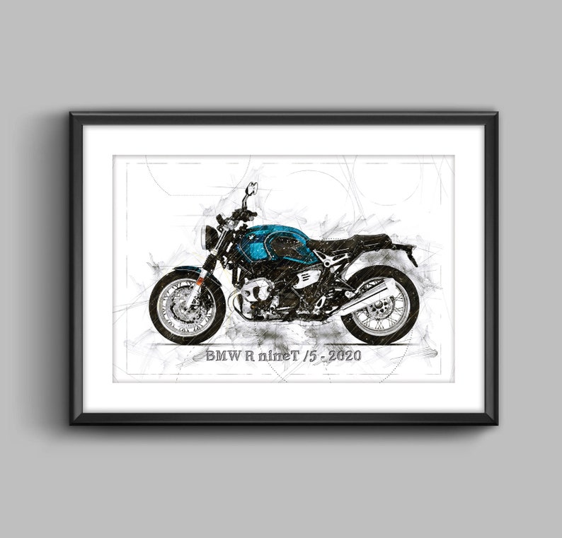 BMW R Ninet /5 2020 Art Sketch Poster no Frame - Etsy