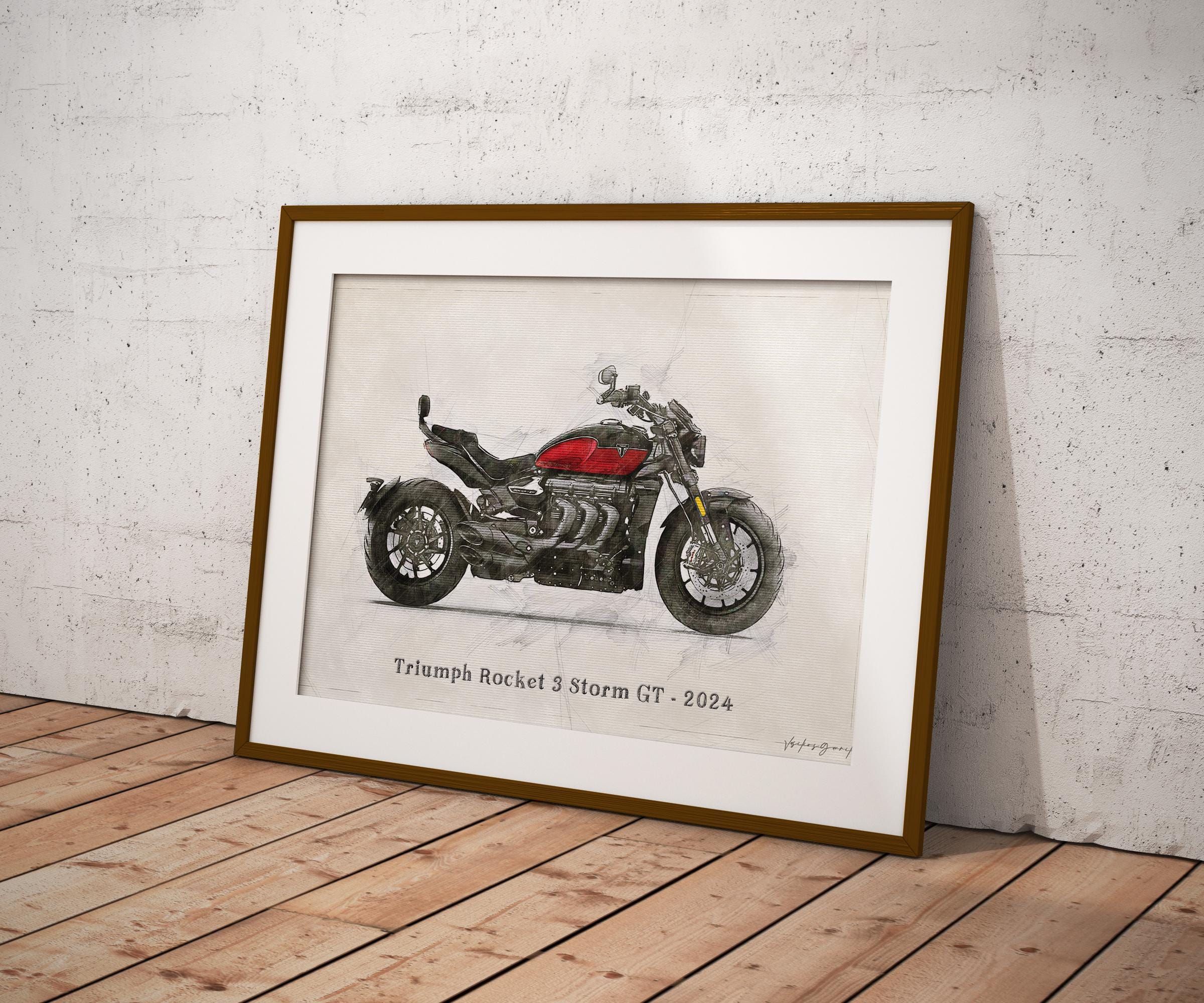 Triumph ROCKET 3 Storm GT - 2024, Art Sketch Poster [no Frame] - Etsy