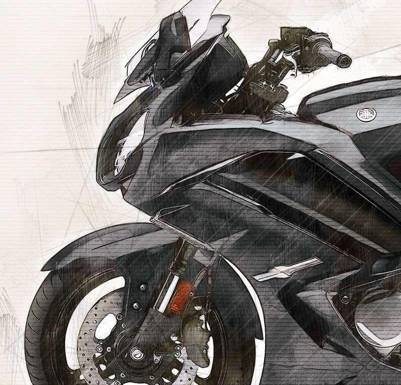 Yamaha FJR 1300 ES - 2018, Art Sketch Poster [no Frame] - Etsy