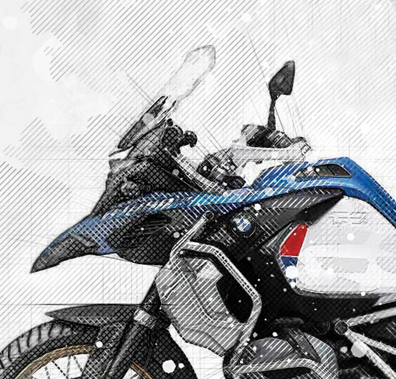 BMW R 1250 GS Adventure HP 2019 Art Sketch Poster no Frame - Etsy
