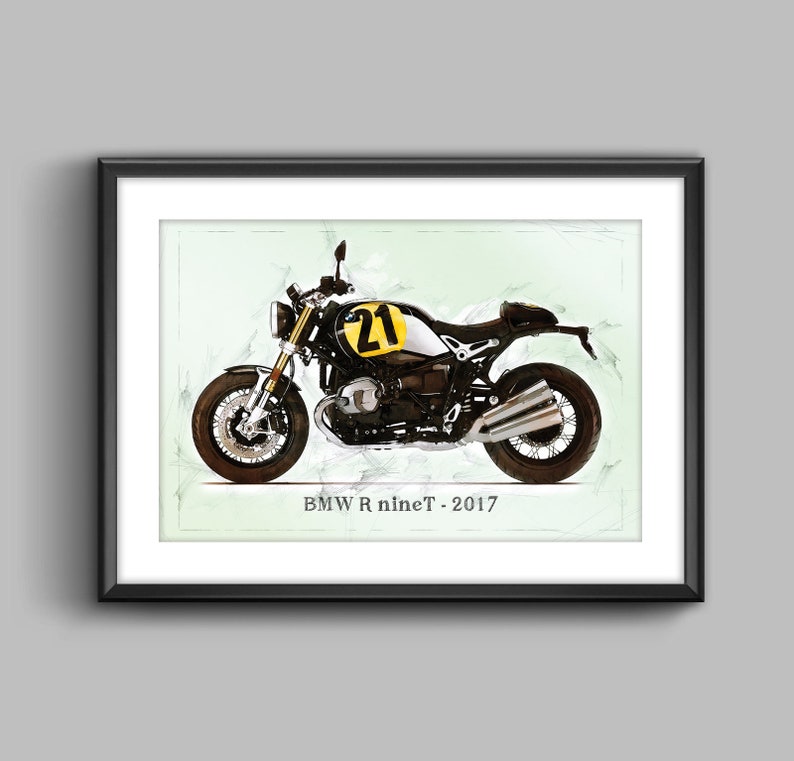 BMW R Ninet 2017 Art Sketch Poster no Frame - Etsy