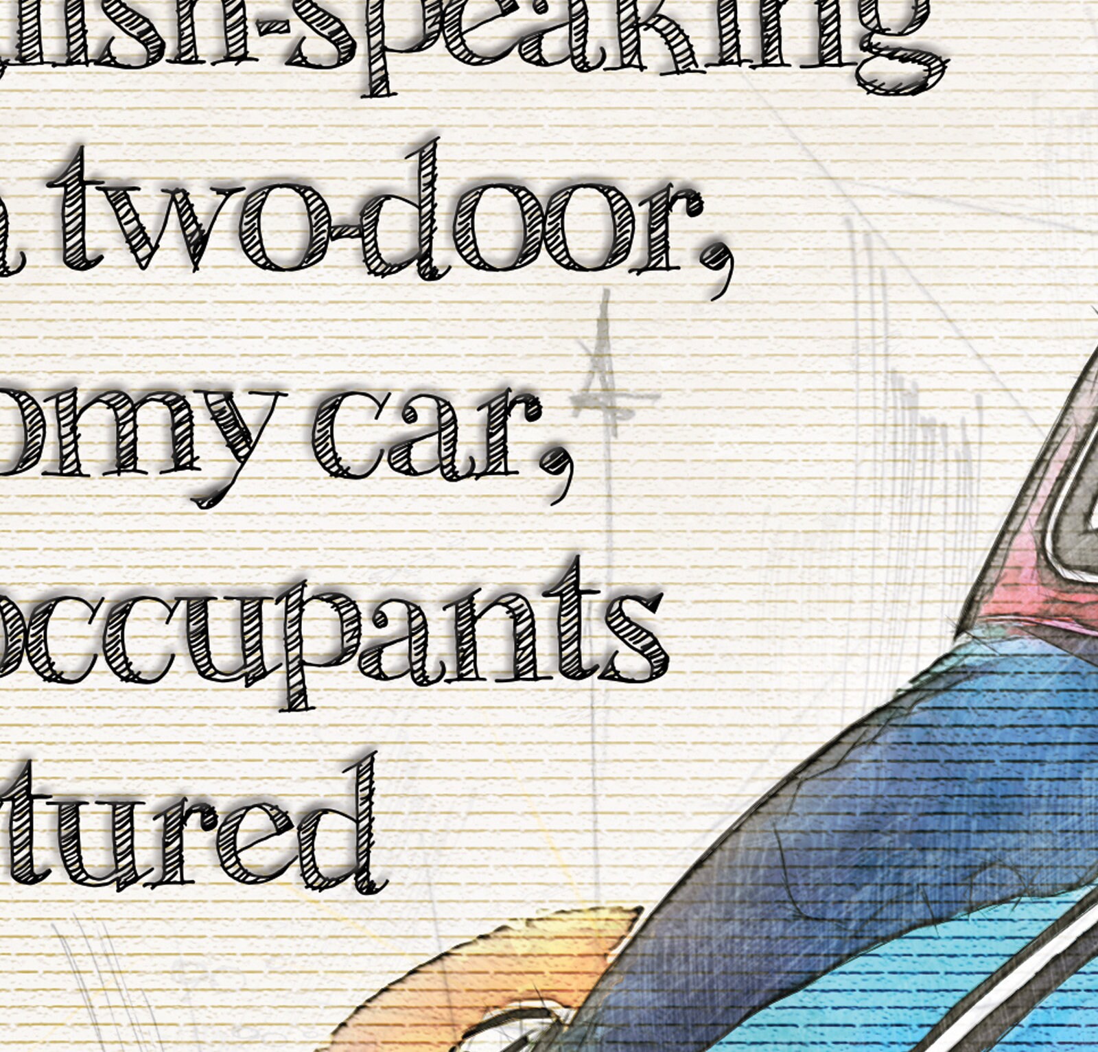 Volkswagen Beetle art sketch poster no frame | Etsy