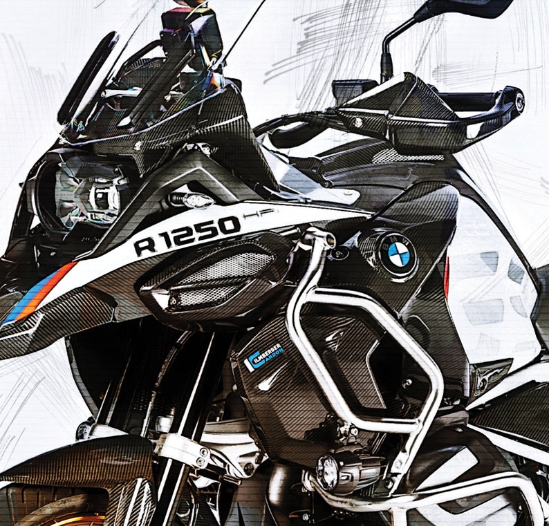 BMW R 1250 GS Adventure 2020 Art Sketch Poster no Frame - Etsy