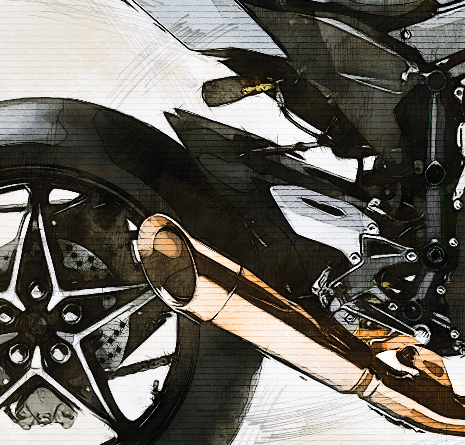 Kawasaki Ninja H2™R 2020 Art Sketch Poster no Frame | Etsy
