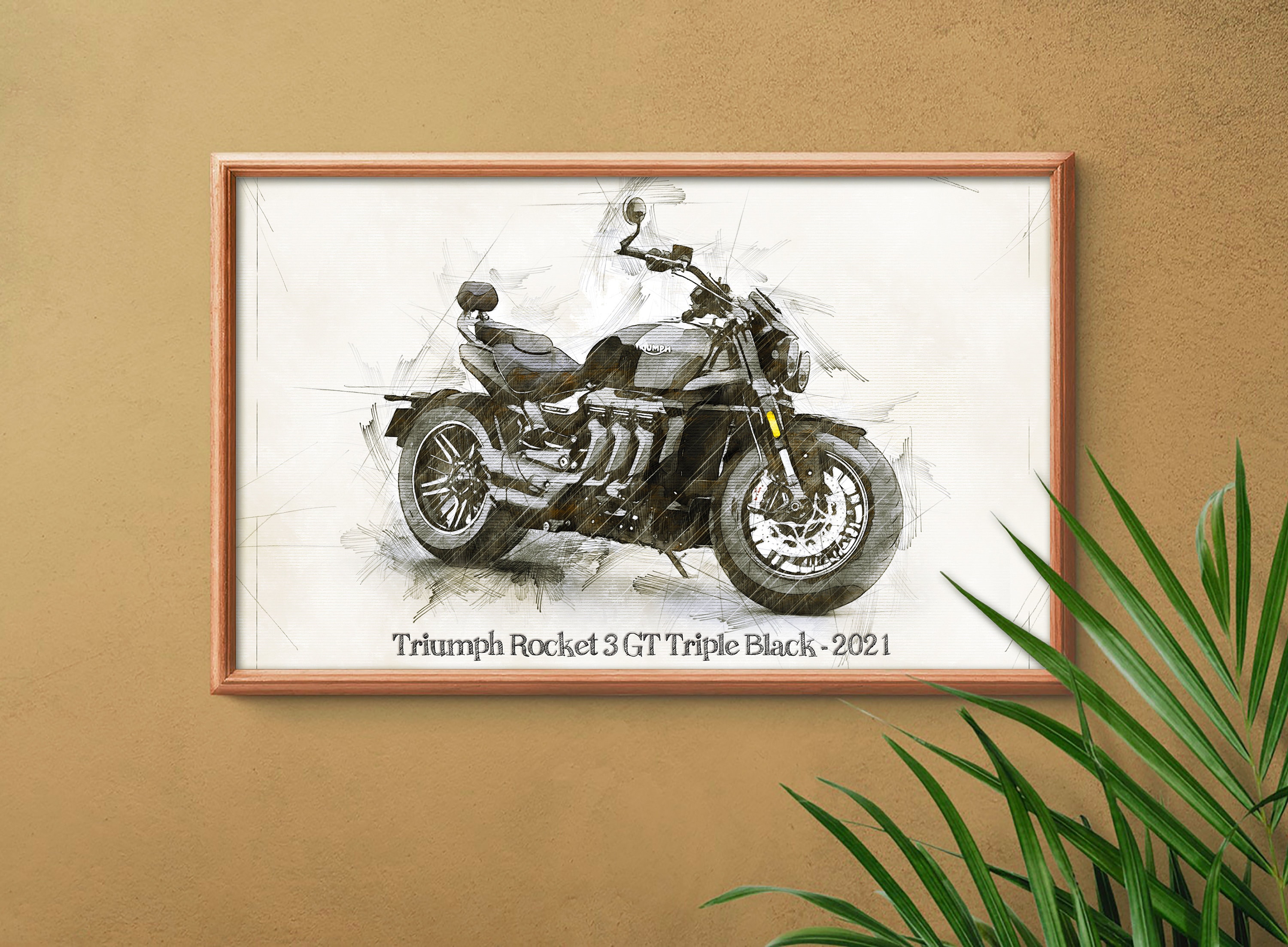 Triumph ROCKET 3 GT Triple Black 2021, Art Sketch Poster [no Frame] - Etsy