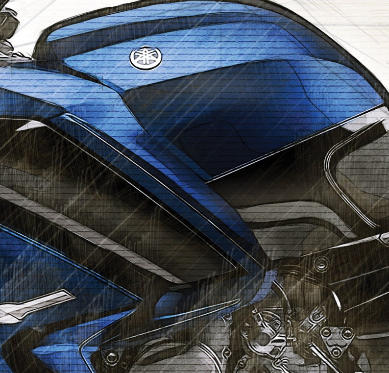 Yamaha FJR 1300 ES - 2018, Art Sketch Poster [no Frame] - Etsy