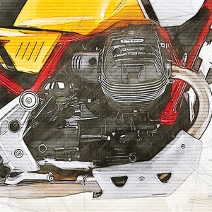 Moto Guzzi V85TT - 2021, Art Sketch Poster [no Frame] - Etsy