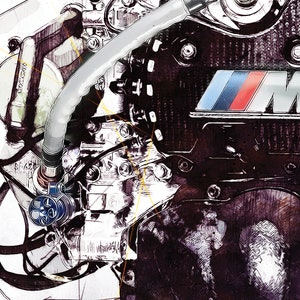 BMW P48 Turbo - Engine, Art Sketch Poster [no Frame] - Etsy