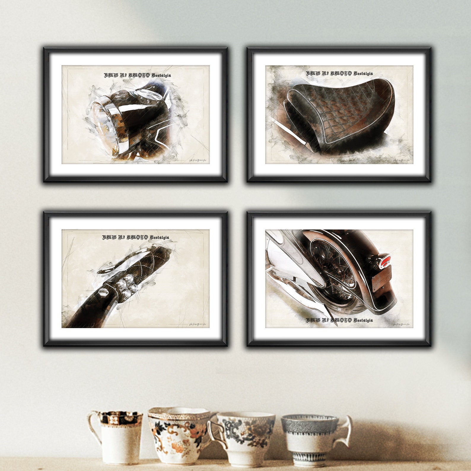 BMW R7 NMOTO Nostalgia 5 Sketches Art Sketch Poster no - Etsy