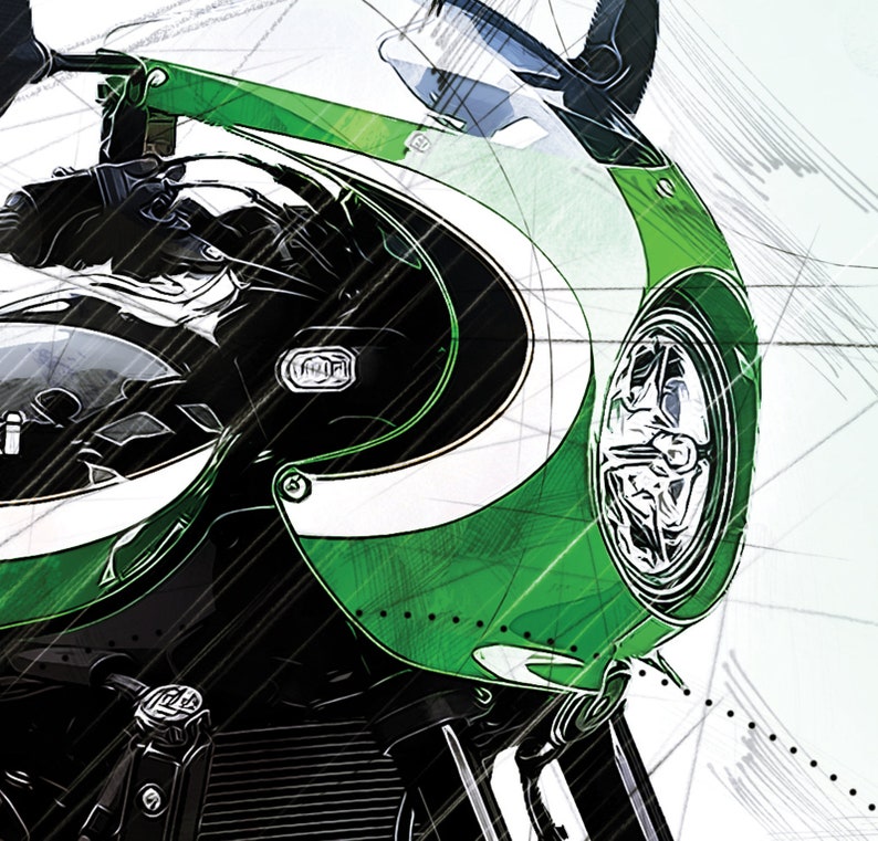 Kawasaki Z900RS CAFE 2020 Art Sketch Poster no Frame - Etsy