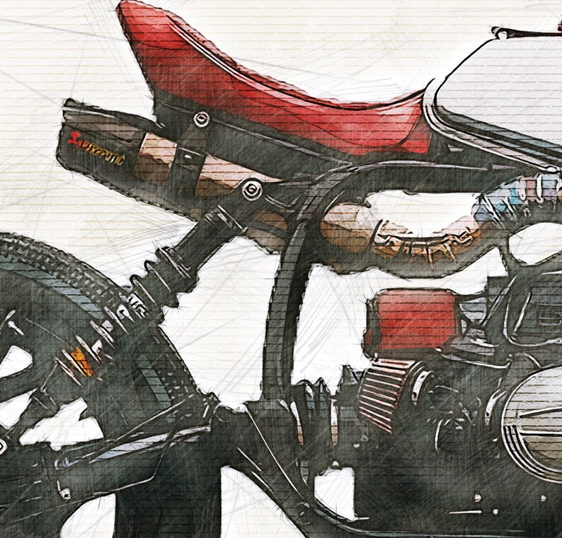 The Mutant: BMW R100 by WYLD Garage Art Sketch Poster no - Etsy