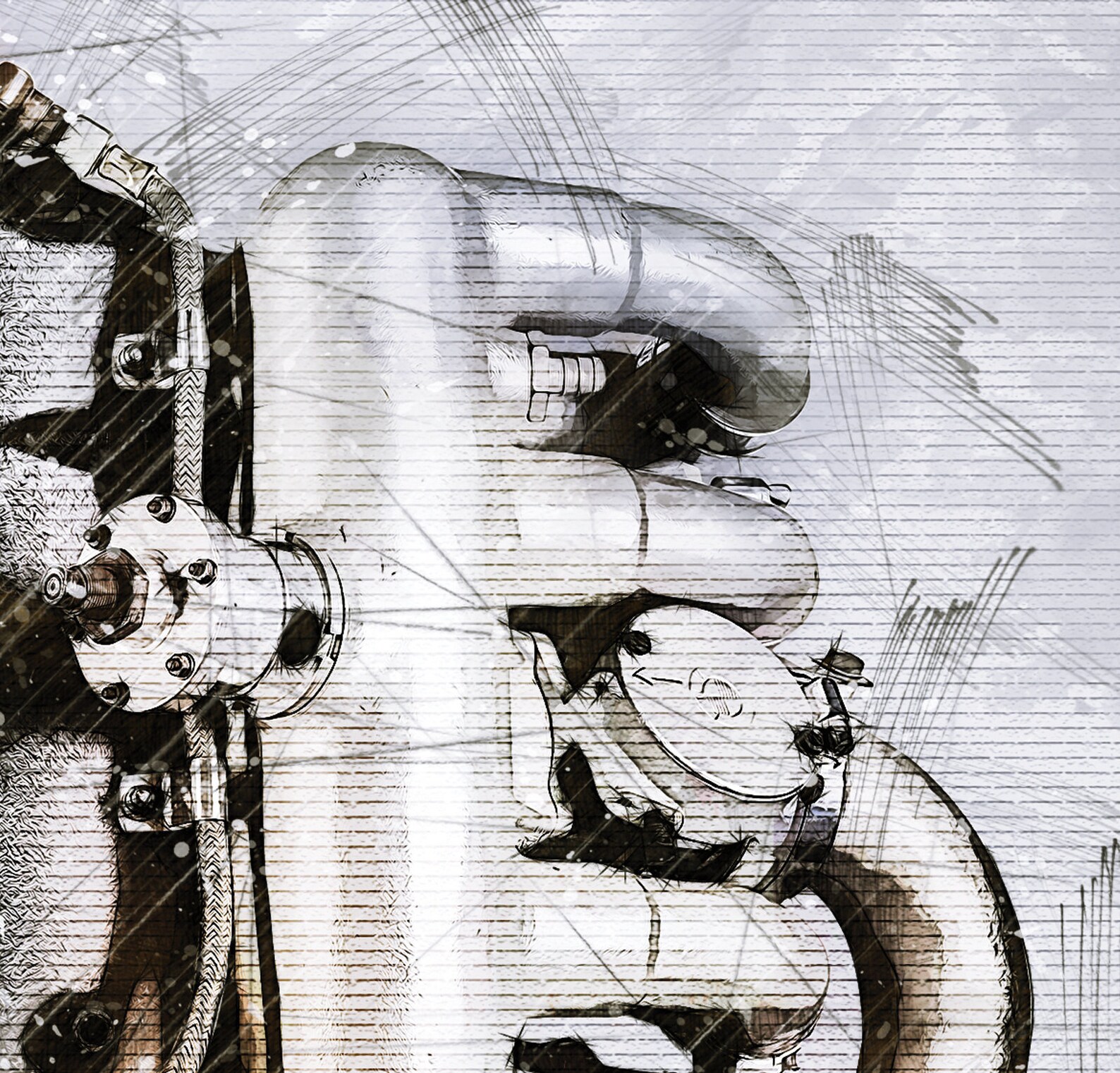 BMW M121 Turbo Engine Art Sketch Poster no Frame - Etsy