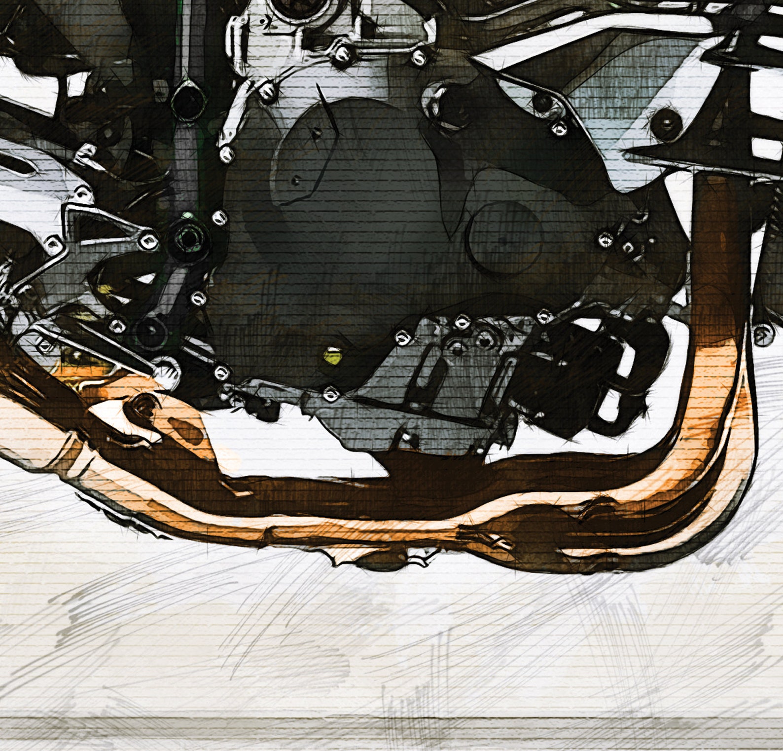 Kawasaki Ninja H2™R 2020 Art Sketch Poster no Frame | Etsy