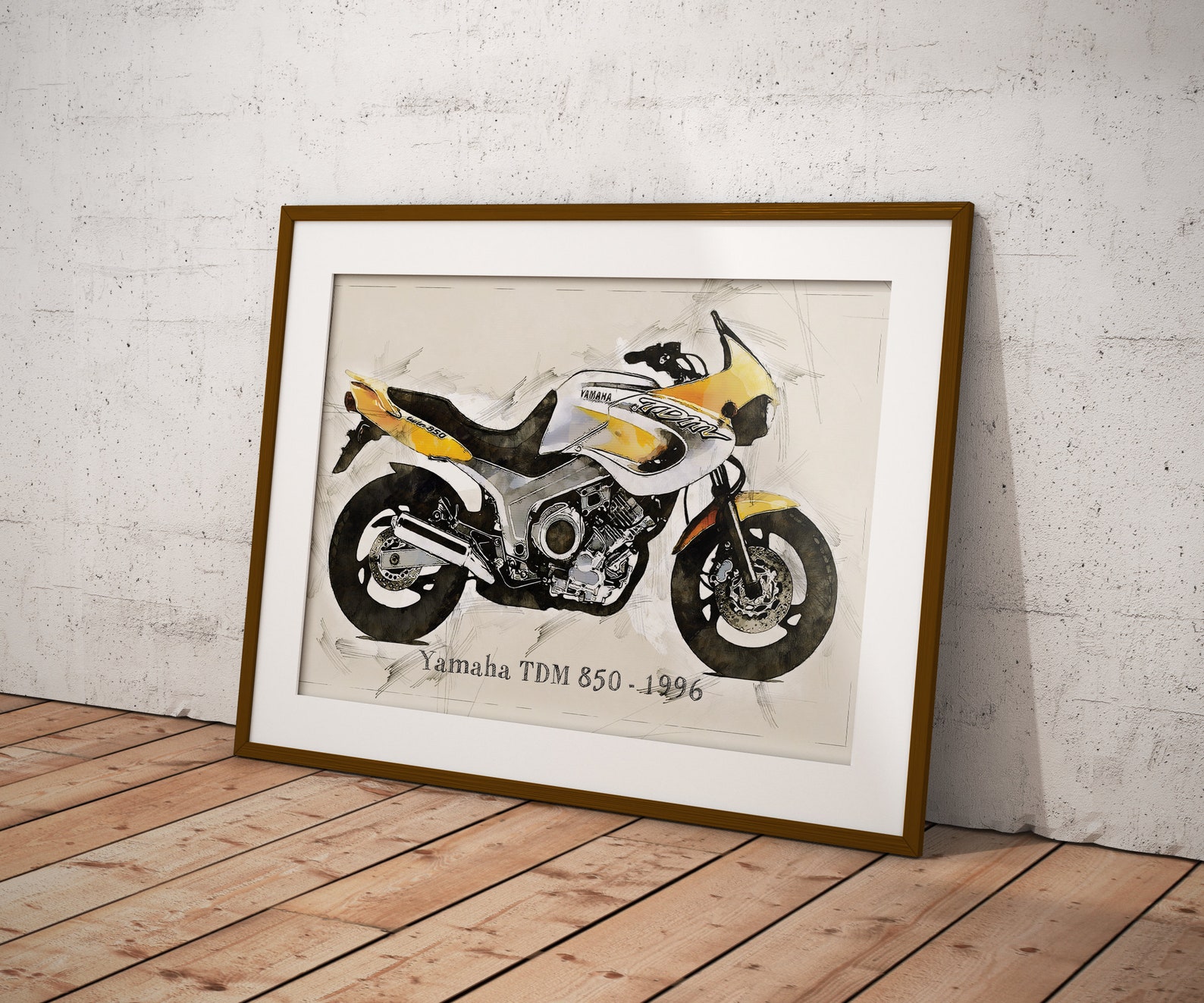 Yamaha TDM 850 1996 Art Sketch Poster no Frame | Etsy