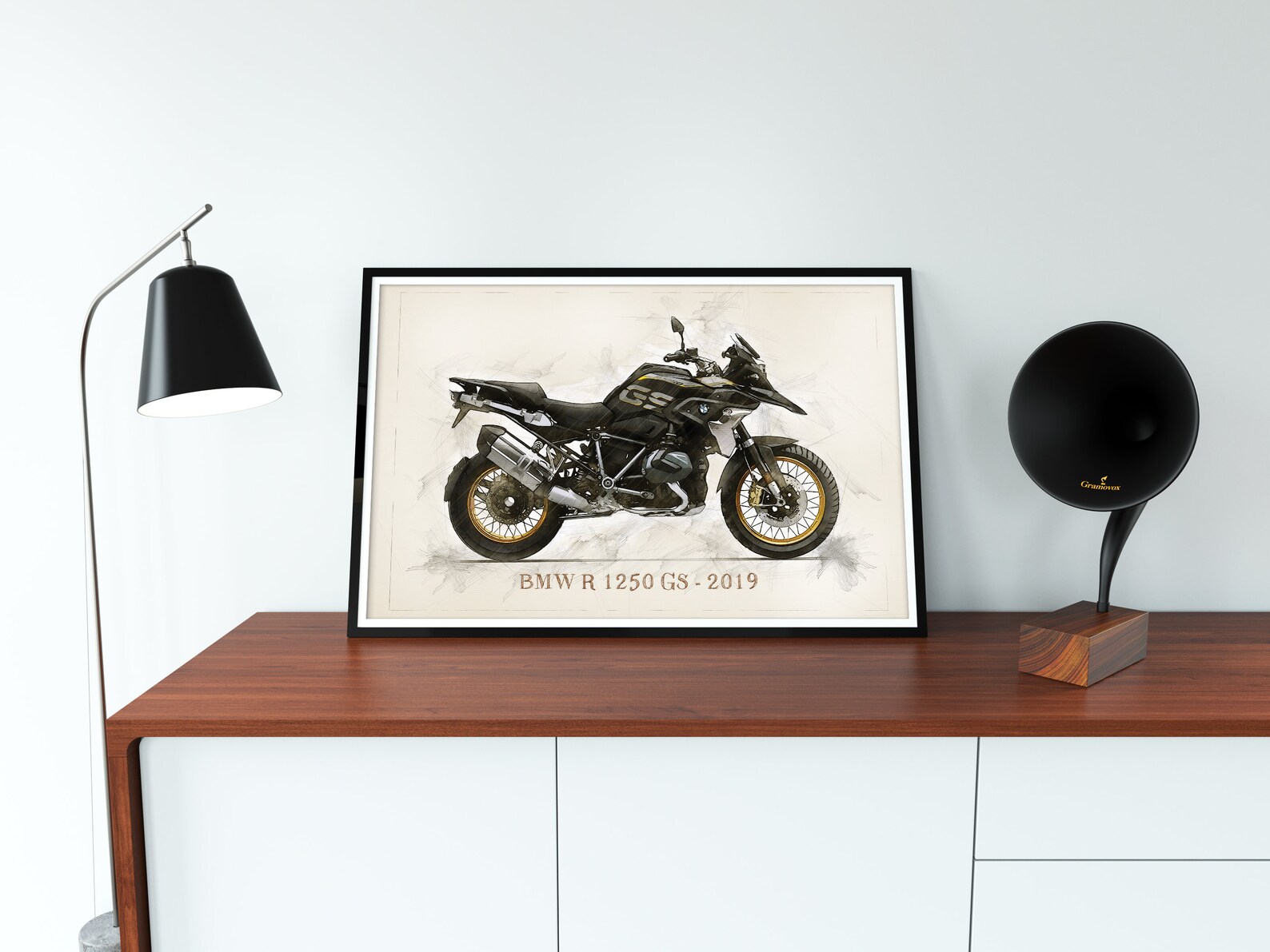 BMW R 1250 GS 2019 Gold Rims Art Sketch Poster no Frame - Etsy