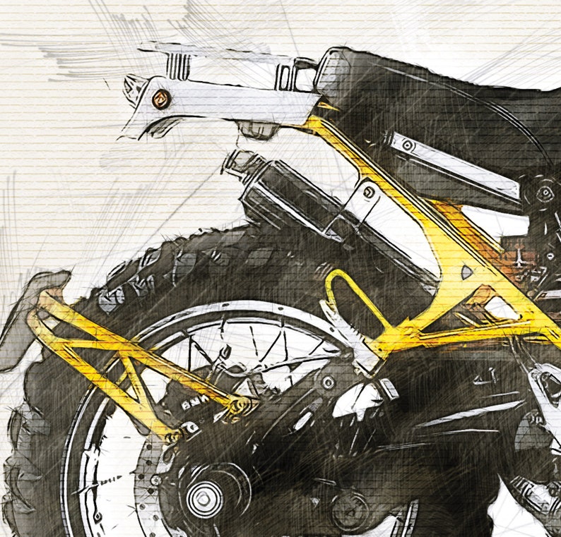 BMW R Ninet by Mandrill Garage Art Sketch Poster no Frame | Etsy