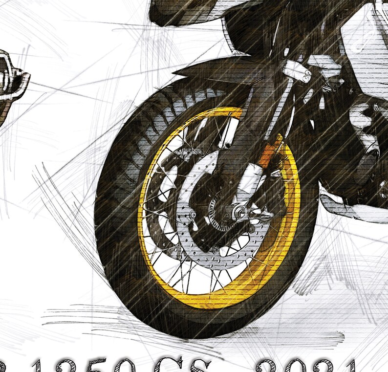 BMW R 1250 GS 40th Anniversary 2021 Art Sketch Poster no - Etsy