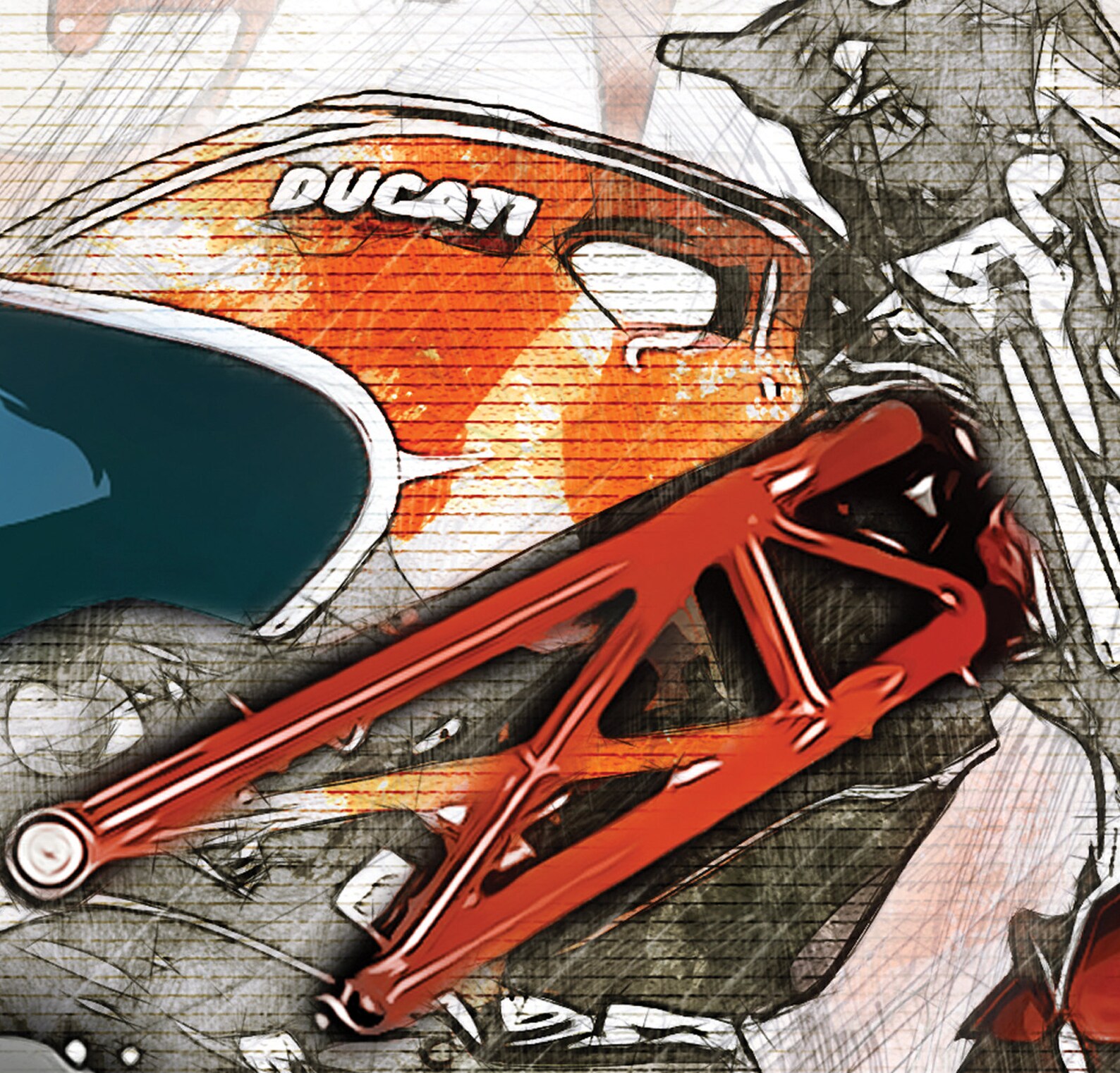 Ducati Monster 796 Art (with Logo or Without), Sketch Poster [no Frame ...