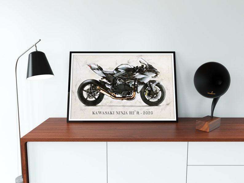 Kawasaki Ninja H2™R 2020 Art Sketch Poster no Frame - Etsy