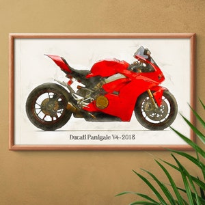 Ducati Panigale V4 - 2018, Art Sketch Poster [no Frame] - Etsy
