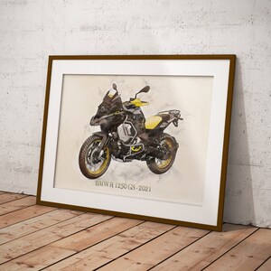 BMW R 1250 GS - 2021, Art Sketch Poster [no Frame] - Etsy
