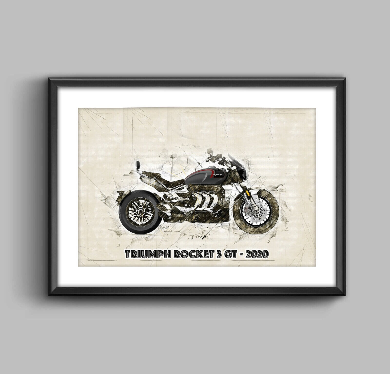 Triumph ROCKET 3 GT 2020, Art Sketch Poster [no Frame] - Etsy