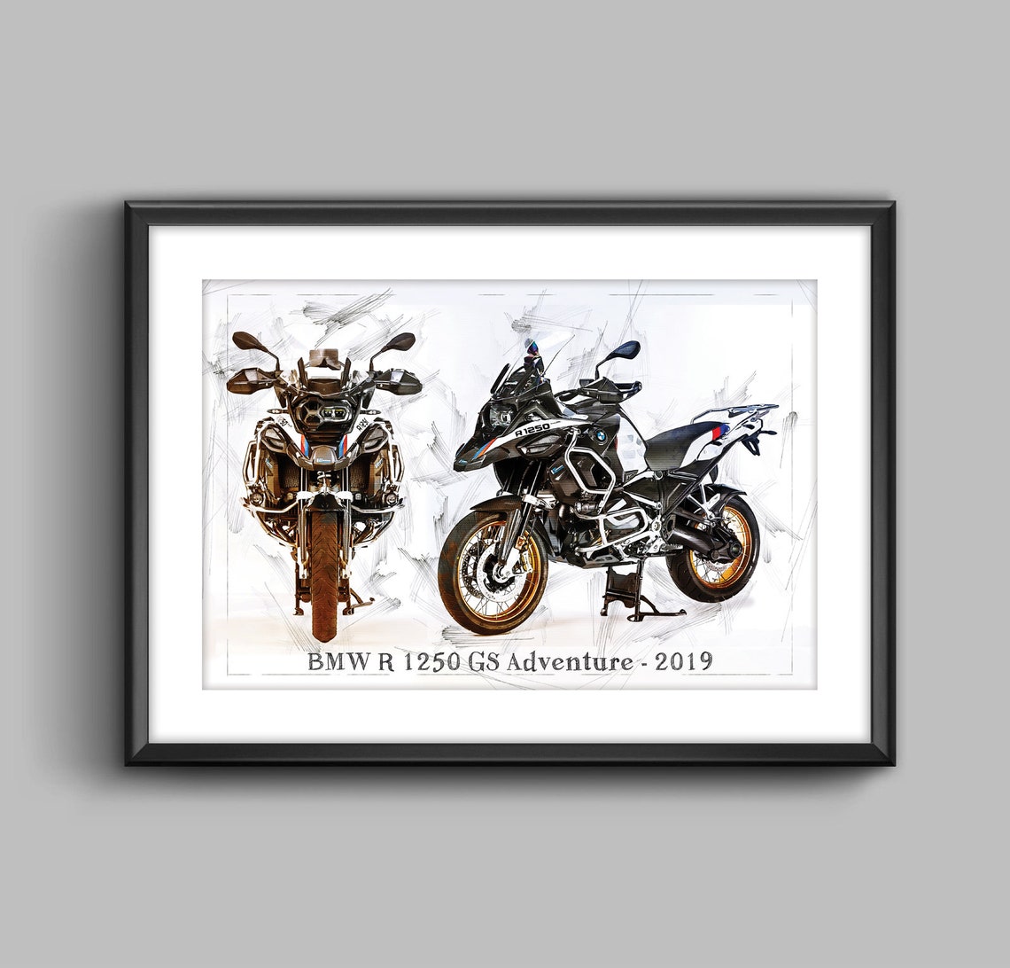 BMW R 1250 GS Adventure 2020 Art Sketch Poster no Frame - Etsy