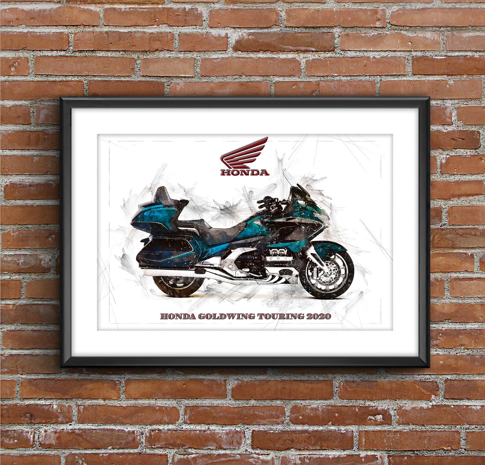 HONDA Goldwing Touring 2020 Art Sketch Poster no Frame - Etsy