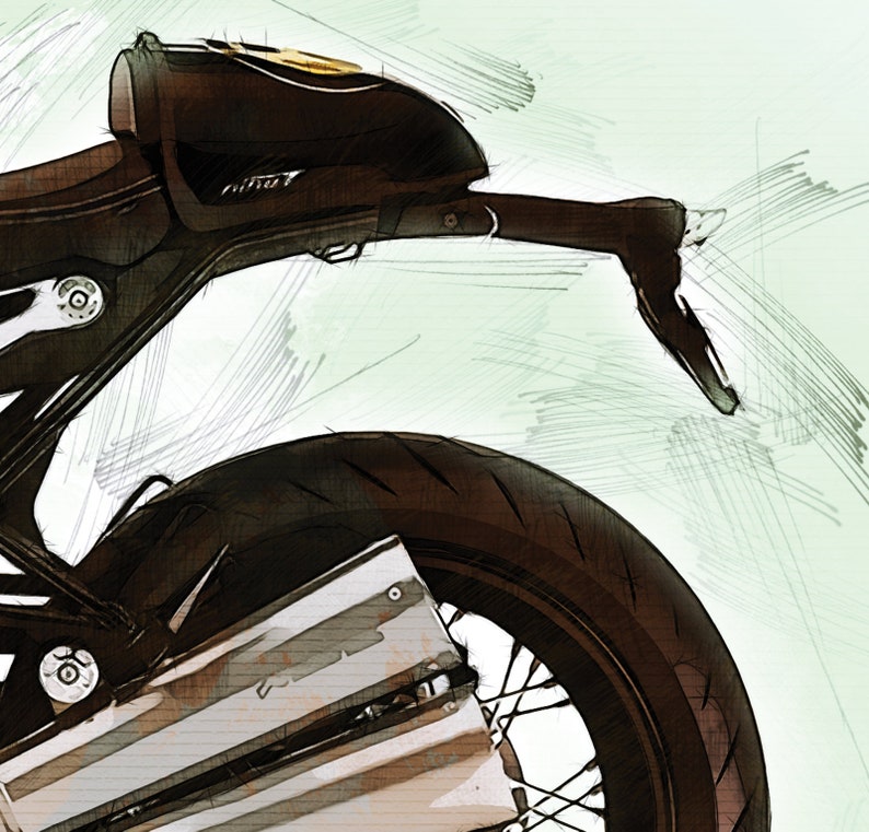 BMW R Ninet 2017 Art Sketch Poster no Frame - Etsy