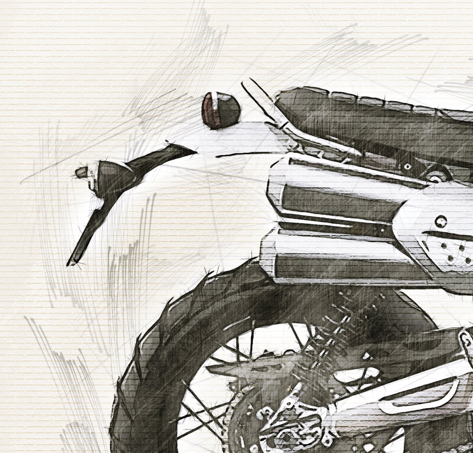 Triumph Scrambler 1200 XE 2019 Art Sketch Poster no Frame - Etsy