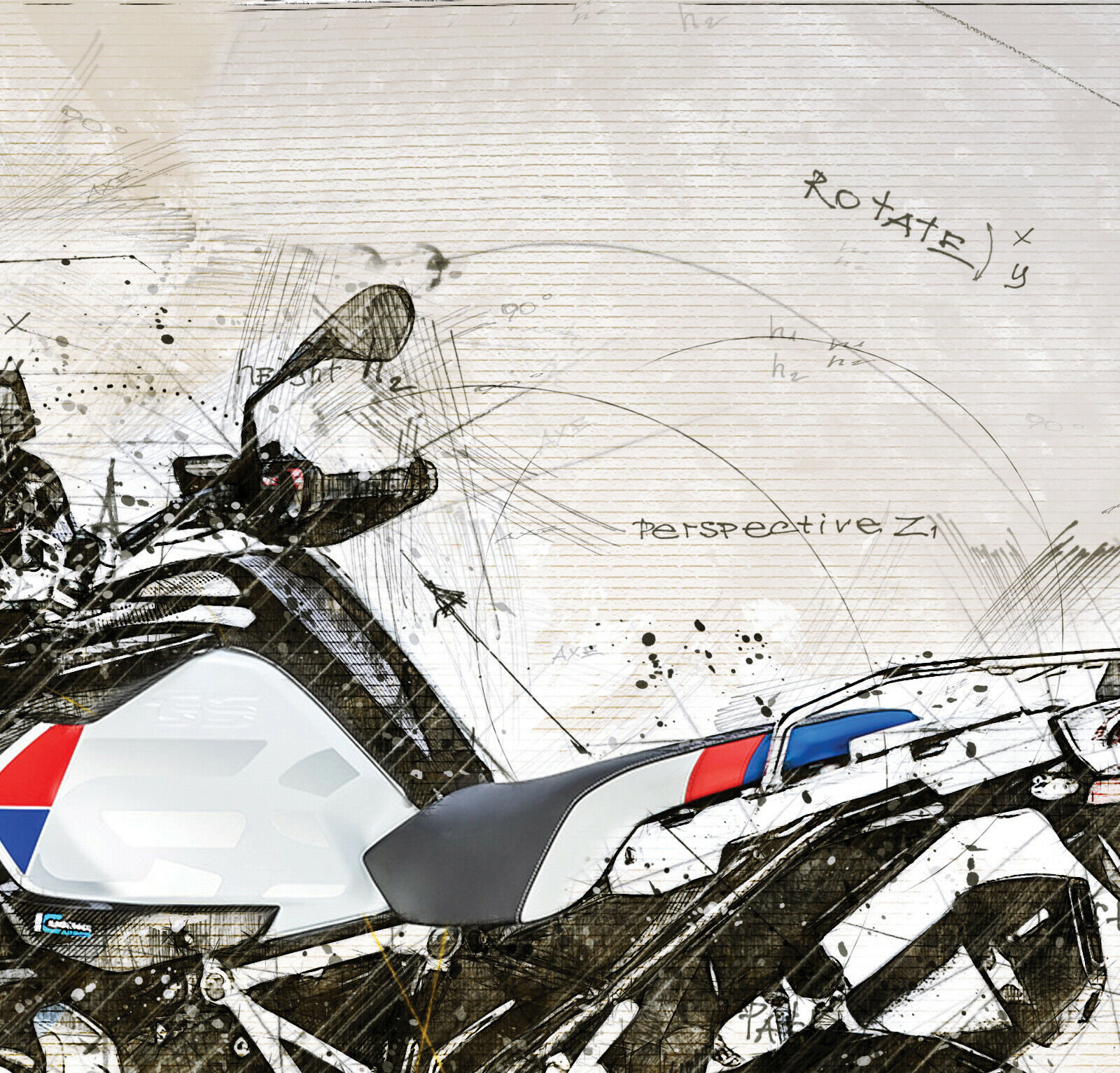 BMW R 1250 GS Adventure 2020 Art Sketch Poster no Frame - Etsy
