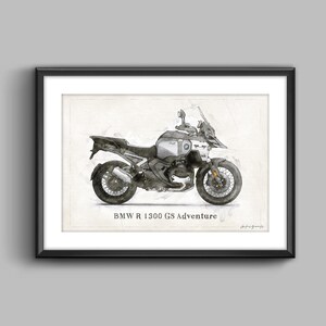 BMW R 1300 GS Adventure, Art Sketch Poster [no Frame] - Etsy