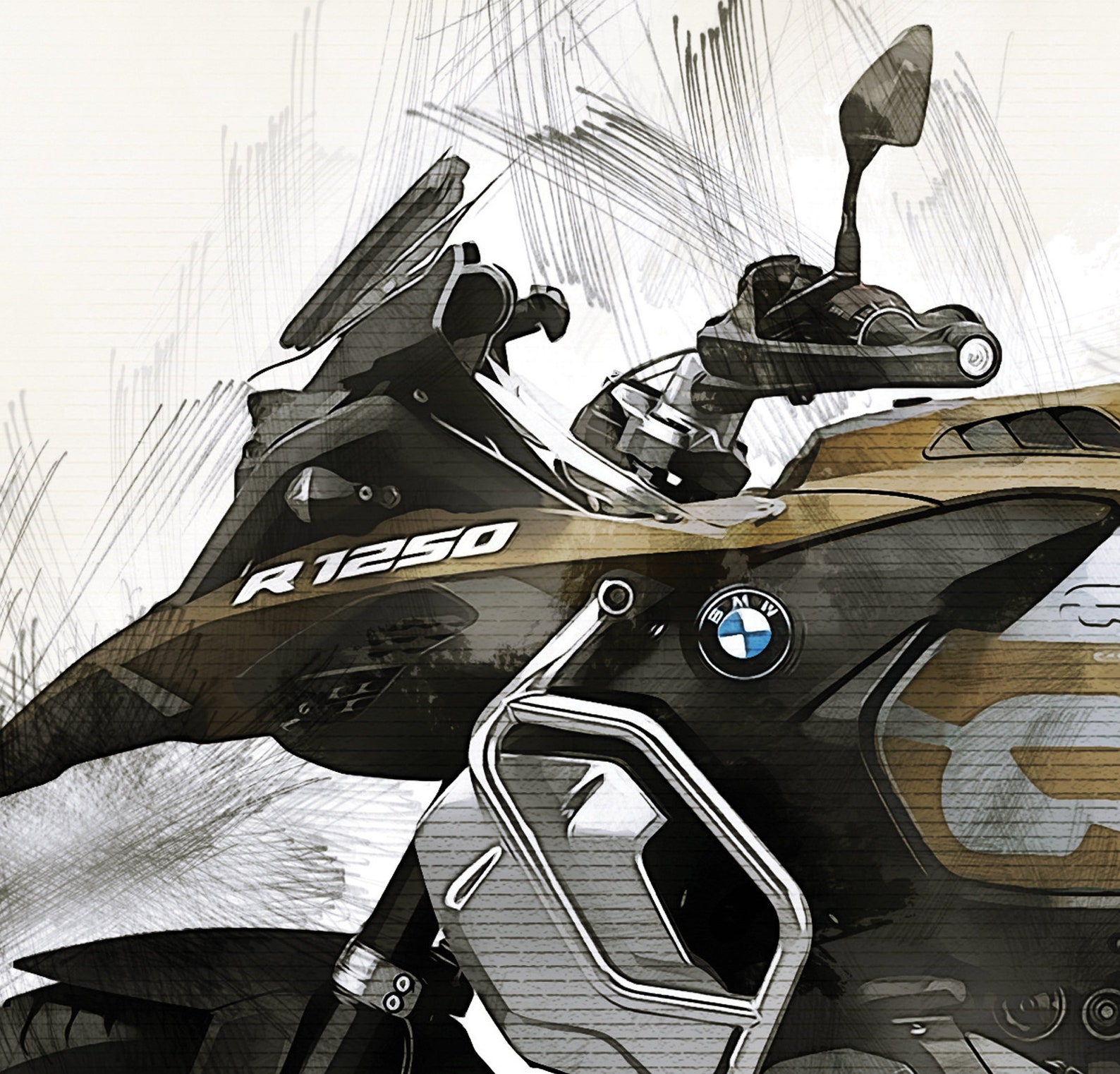 BMW R 1250 GS 2020 Art Sketch Poster no Frame - Etsy
