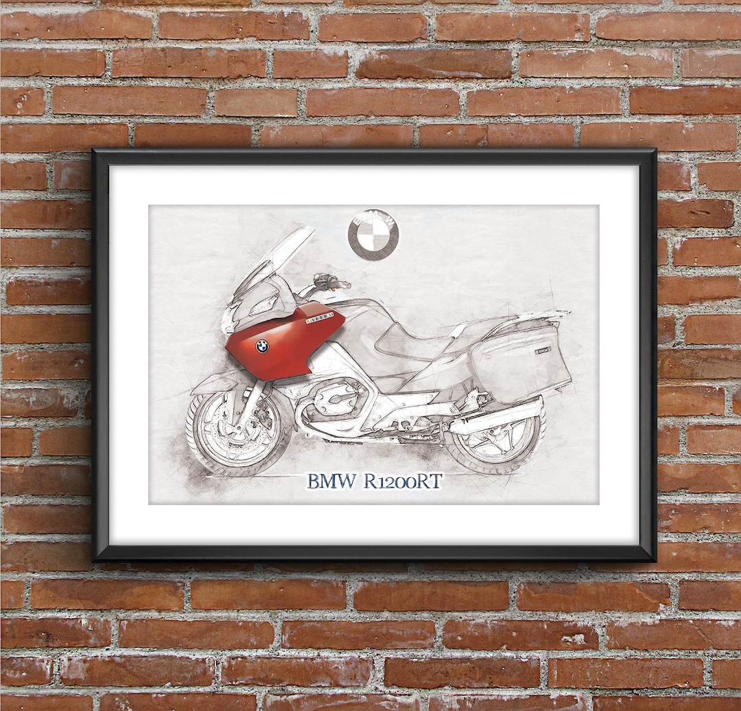 BMW R1200RT - 2005, 2006, 2007, 2008, 2009, Art Sketch Poster [no Frame ...