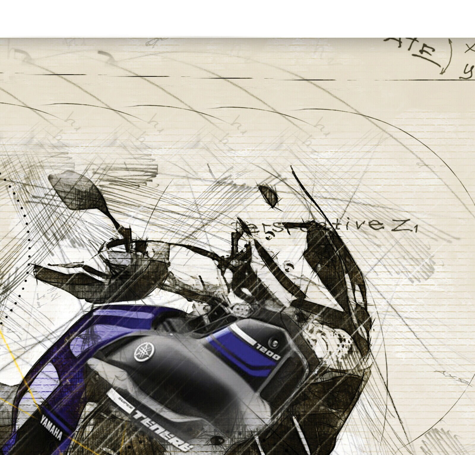 Yamaha Super Tenere, Art Sketch Poster [no Frame] - Etsy
