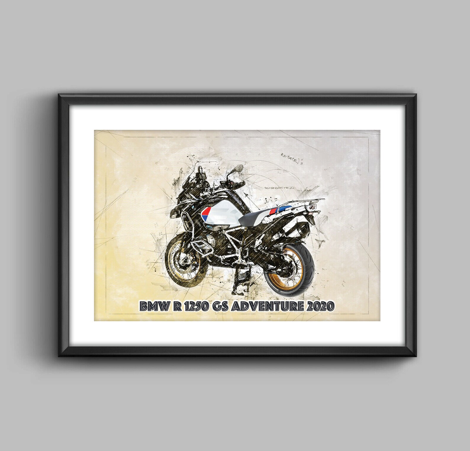 BMW R 1250 GS Adventure 2020 Art Sketch Poster no Frame - Etsy