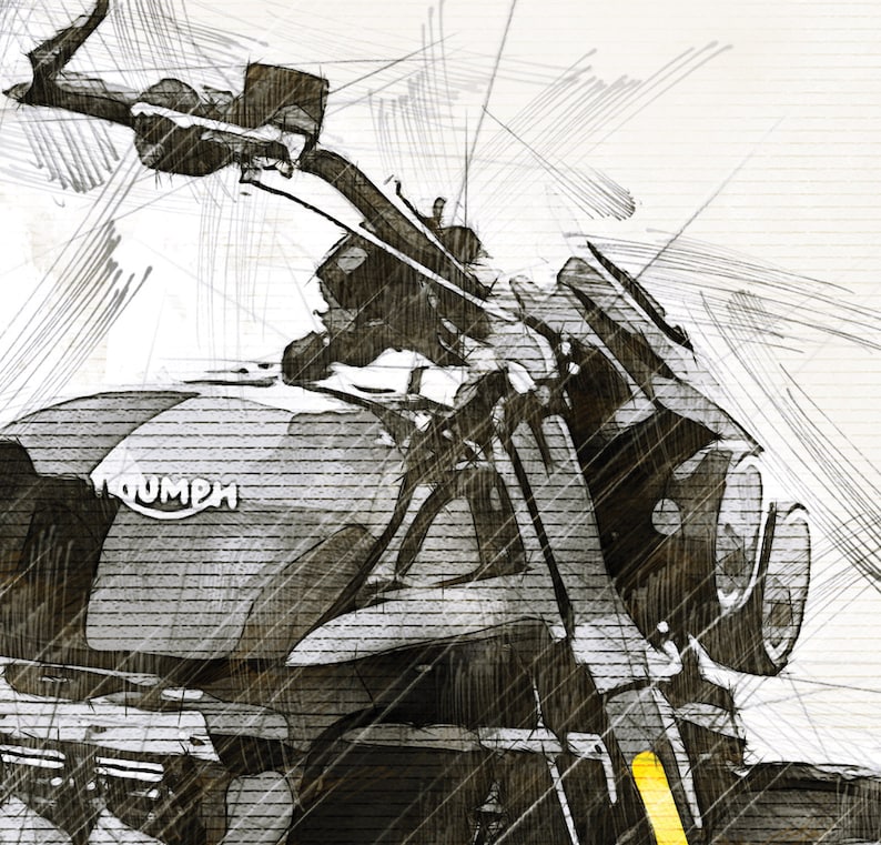 Triumph ROCKET 3 GT Triple Black 2021, Art Sketch Poster [no Frame] - Etsy