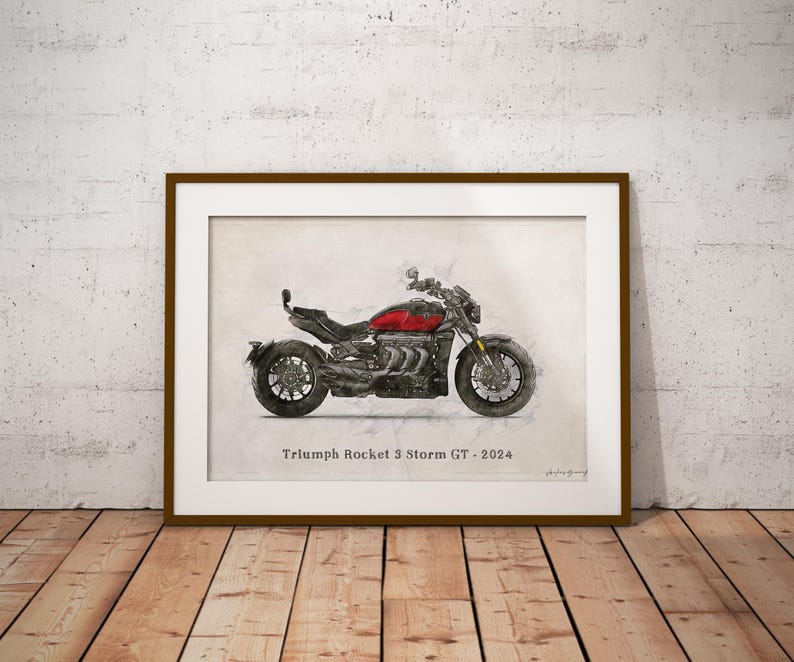 Triumph ROCKET 3 Storm GT - 2024, Art Sketch Poster [no Frame] - Etsy