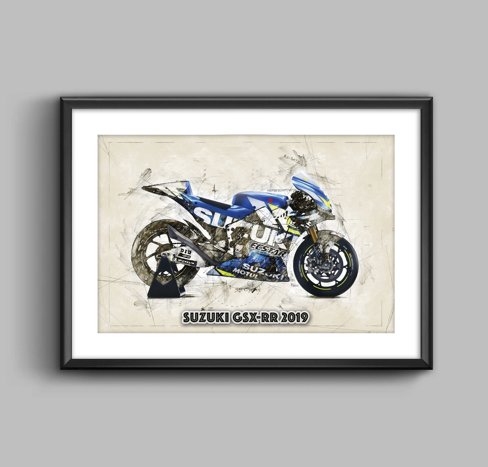 Suzuki GSX-RR 2019 Art Sketch Poster no Frame | Etsy