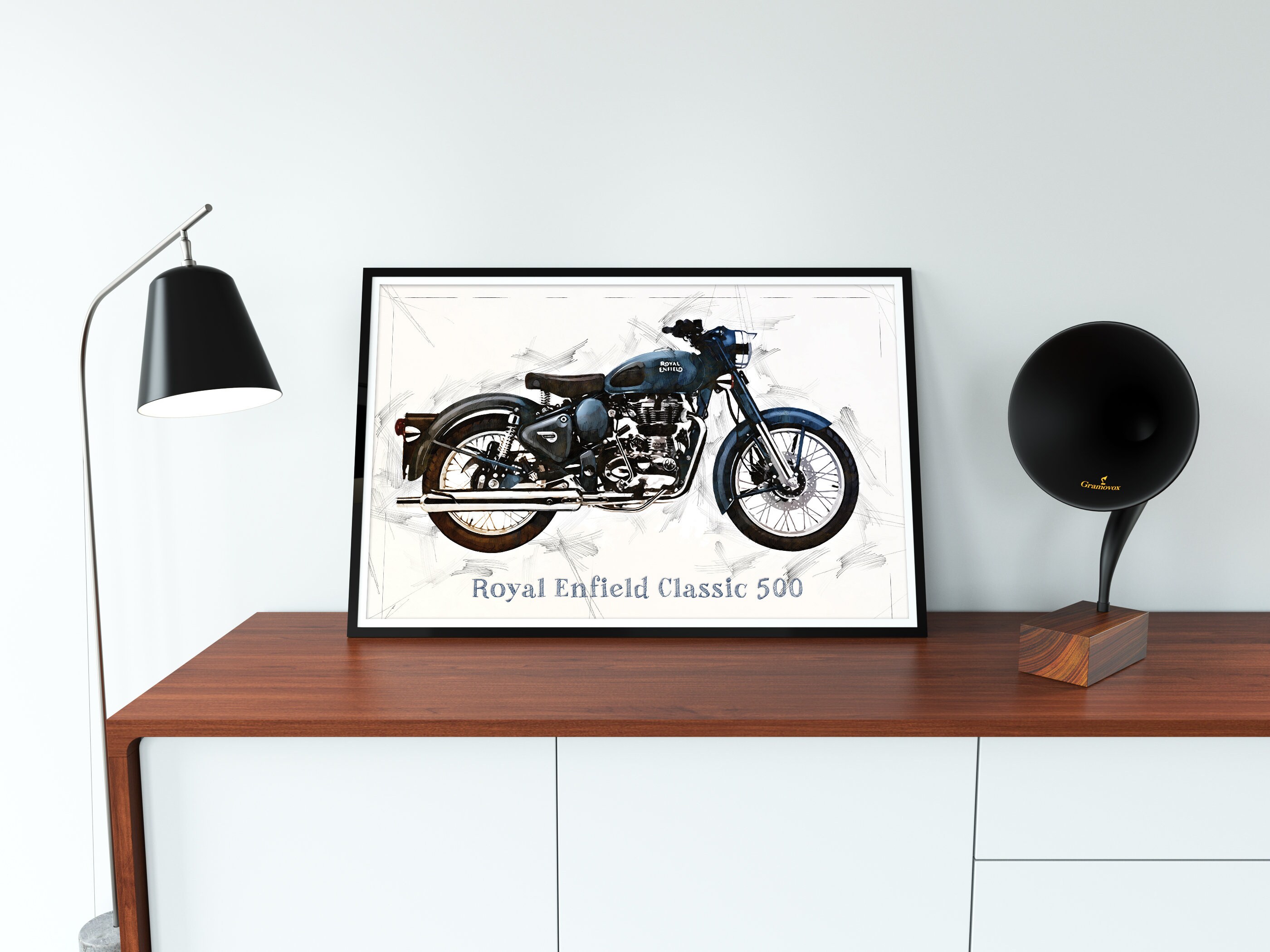 Royal Enfield Classic 500 Art Sketch Poster no Frame - Etsy Canada