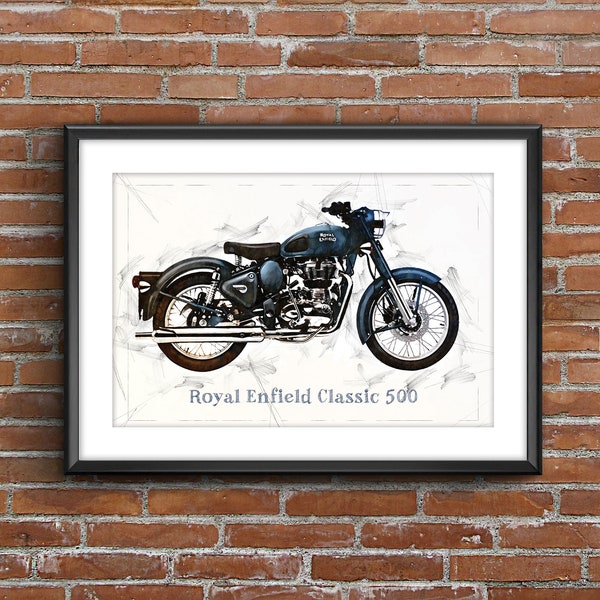 Royal Enfield Art - Etsy