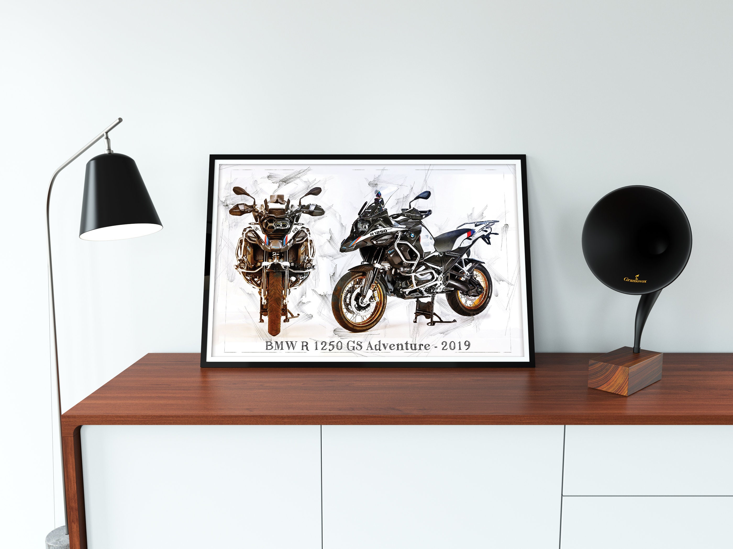 BMW R 1250 GS Adventure 2020 art sketch poster no frame | Etsy