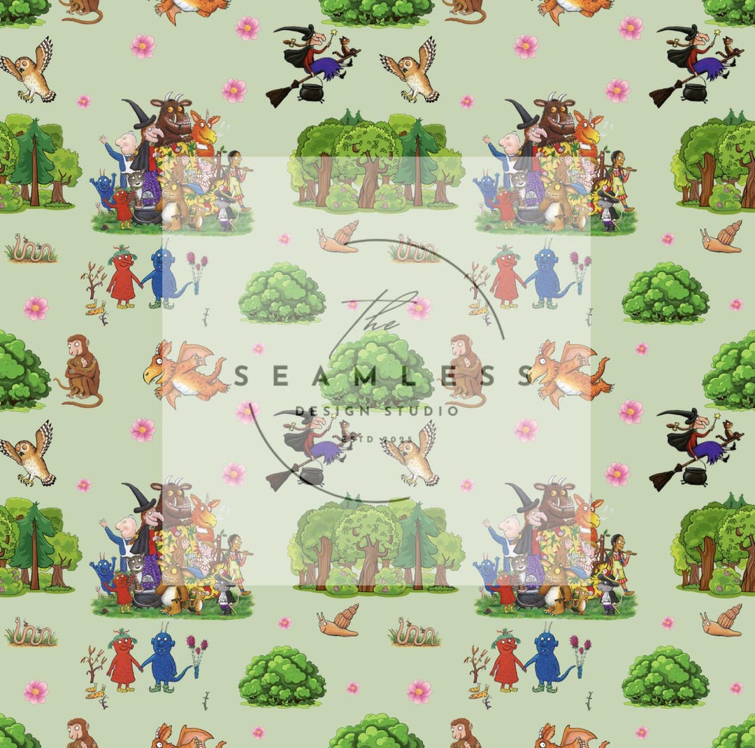 Gruffalo, Donaldson, Seamless Pattern, Digital Pattern, Download - Etsy