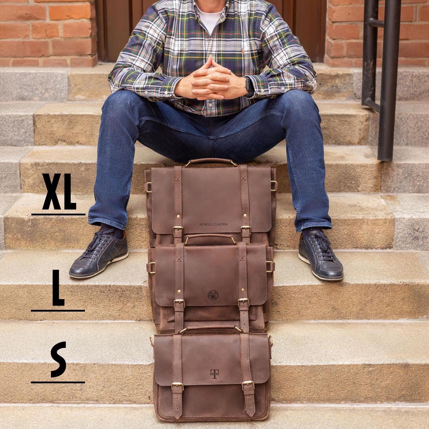 Custom Briefcase, Laptop Bag for Men, Leather Briefcase for Him, Mens ...