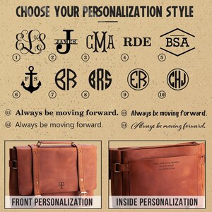 Personalized Briefcase for Men, Monogrammed Laptop Bag for Him, Mens ...