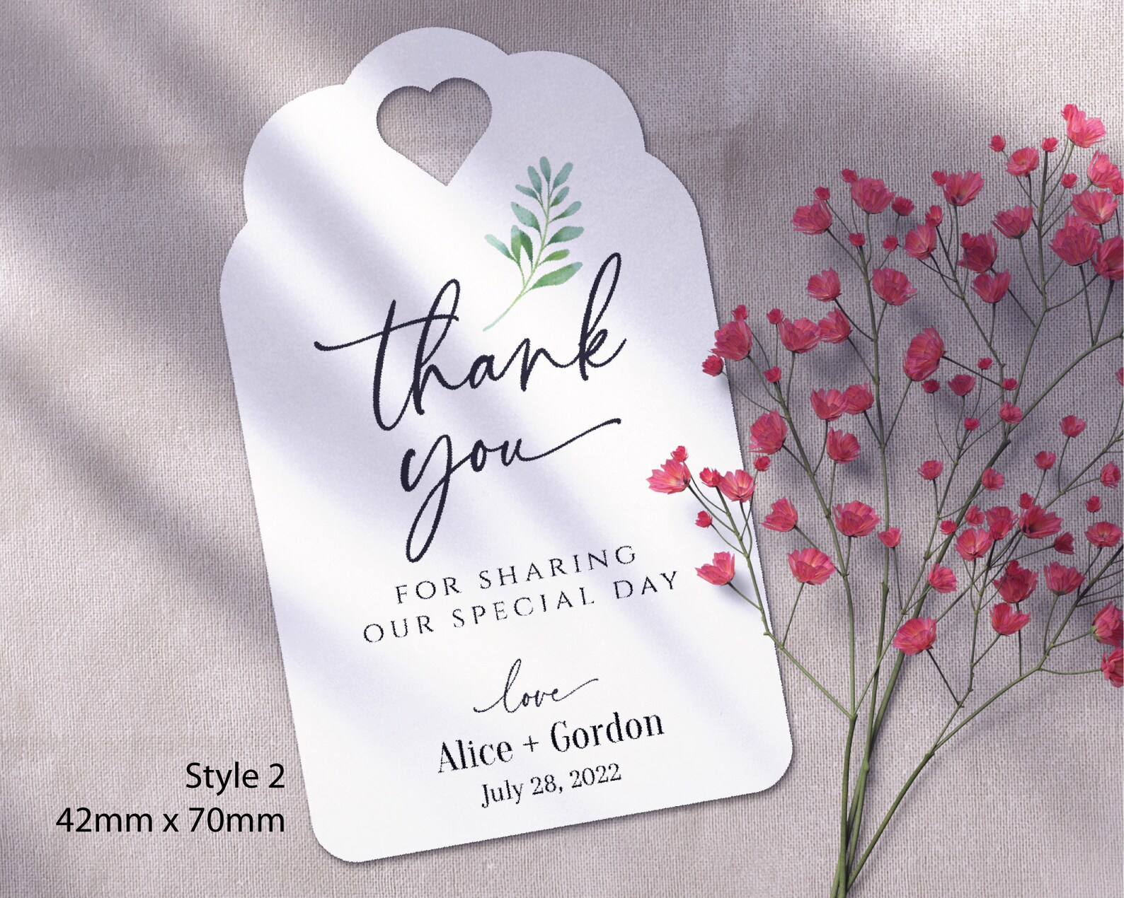 PRINTED Wedding Tag, Personalized Wedding Tag, Wedding Favors, Let Love ...