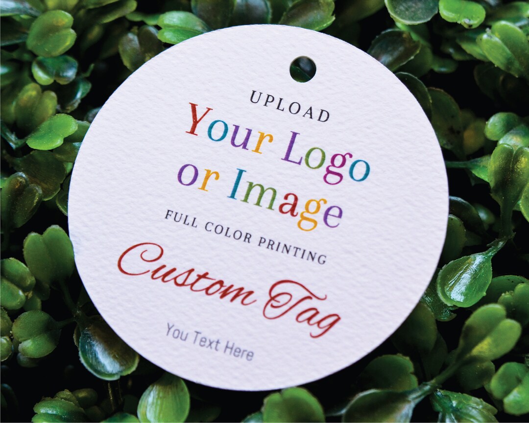 Custom Printed Tag, Personalized With Your Text, Logo or Image, Custom ...