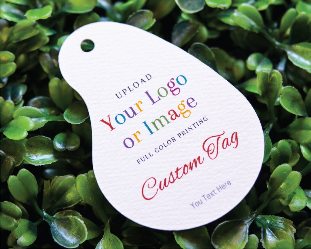 Custom Printed Tag, Personalized With Your Text, Logo or Image, Custom ...