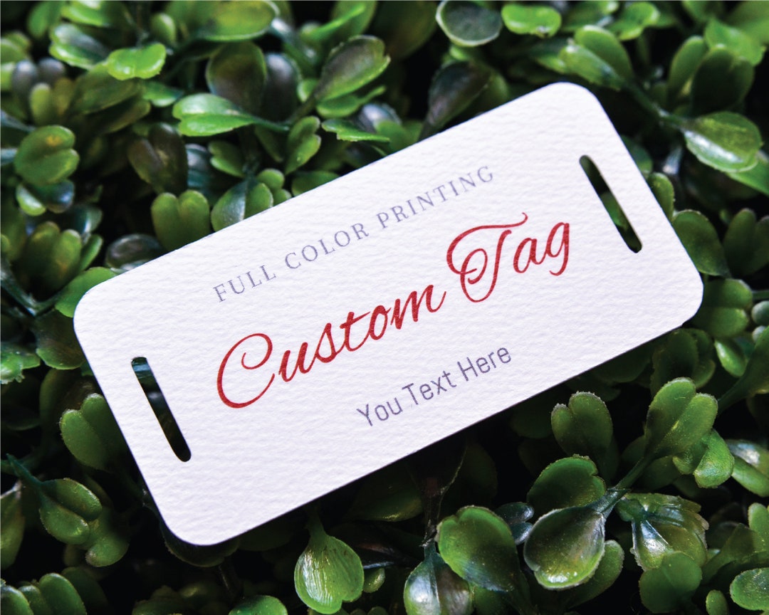 Custom Printed Tag, Personalized With Your Text, Logo or Image, Custom ...
