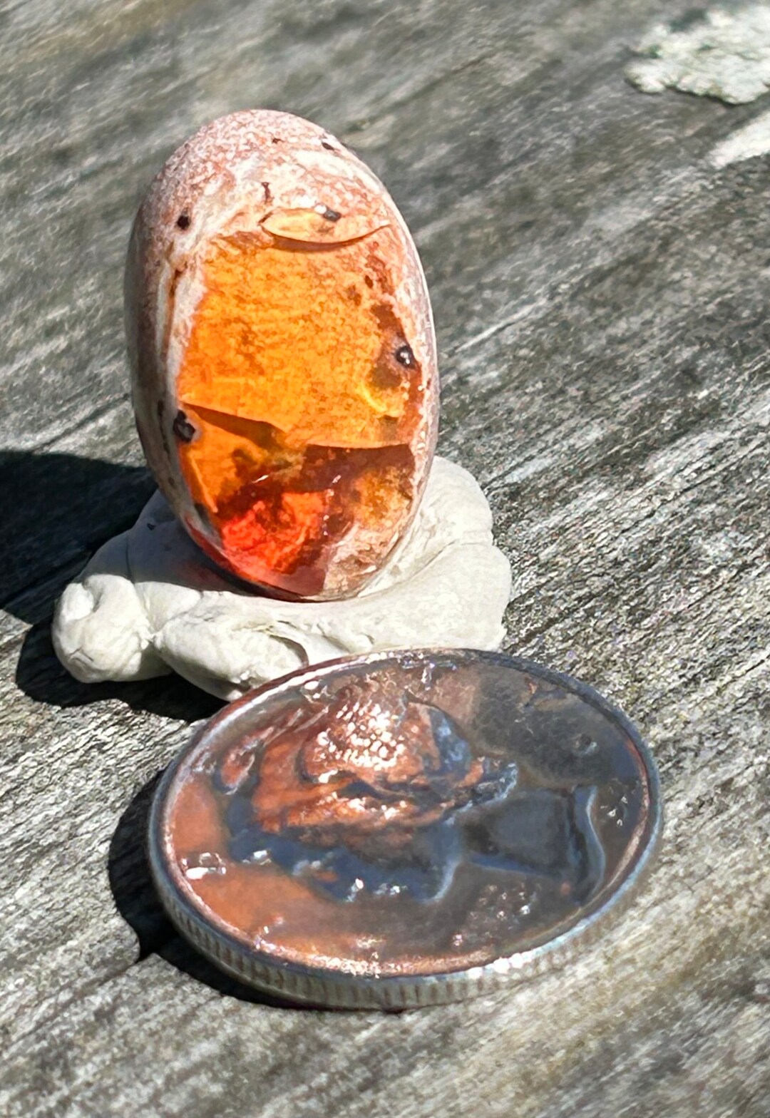 Fire Opal, Mexican Fire Opal Cab, Fire Red Orange Opal, Fire Opal ...
